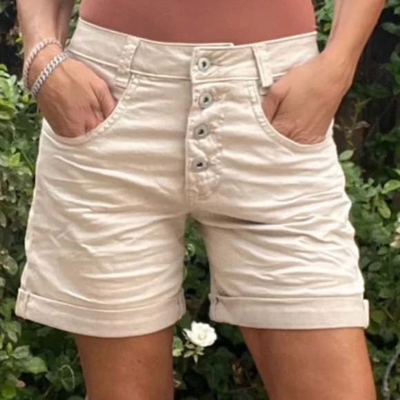 BEVY FLOG | Shorts | Bevy Flog Dorit Commando Shorts In Tan | Poshmark